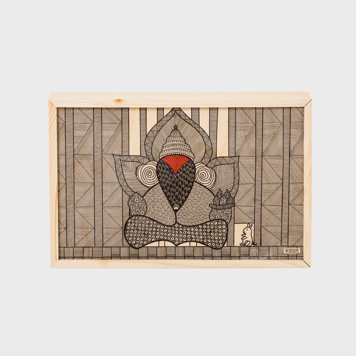 Natural Wood Double Box – Kalam by Sheetal K. Majithia